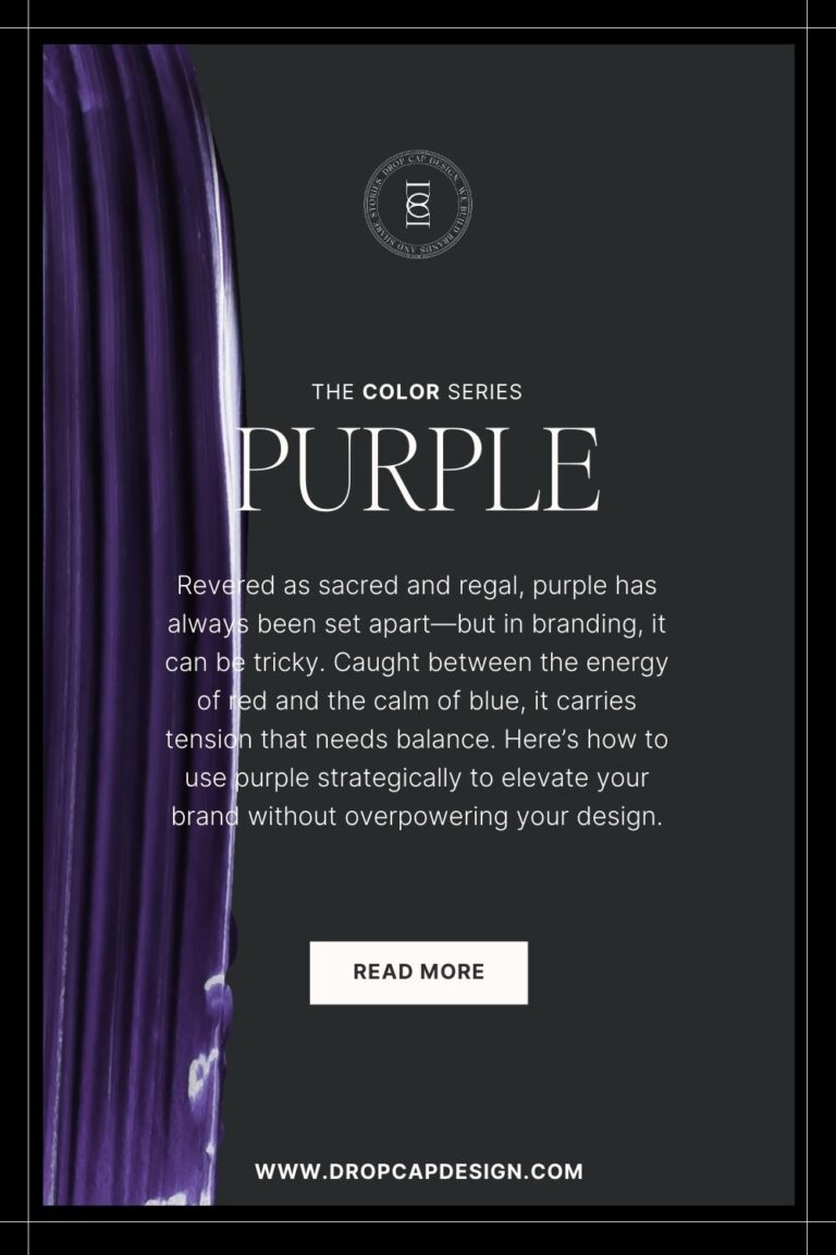 The Color Series: Purple - Drop Cap Design