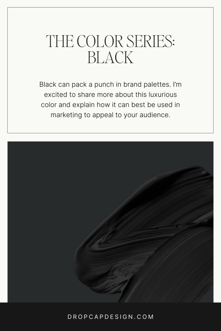 The Color Series: Black - Drop Cap Design